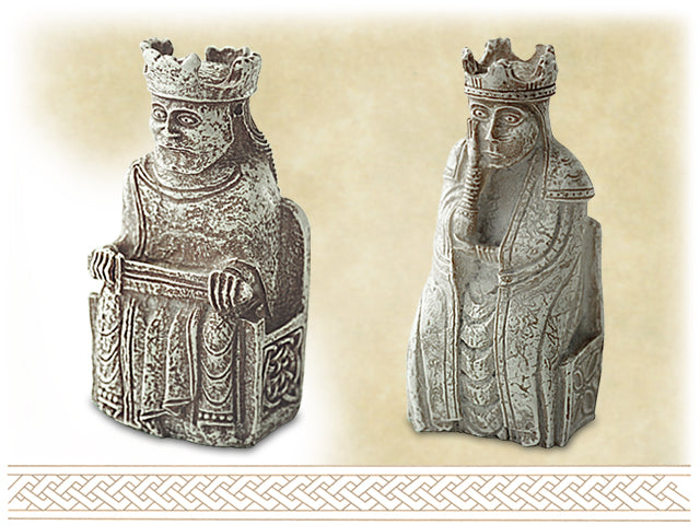 Lewis Chessmen King and Queen Bookends – NorseAmerica